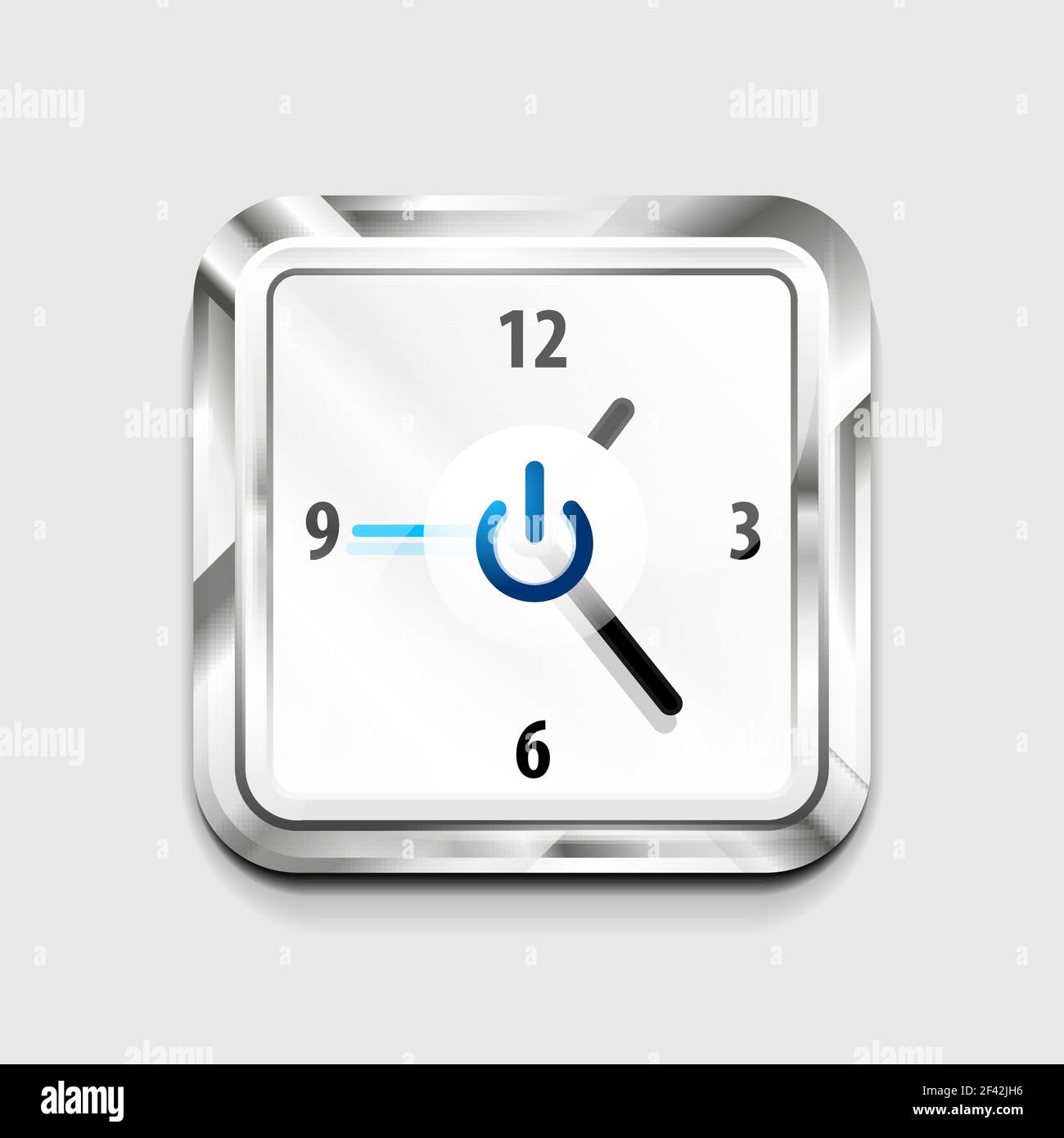 Power button technology logo, digital art techno concept, on off icon ...
