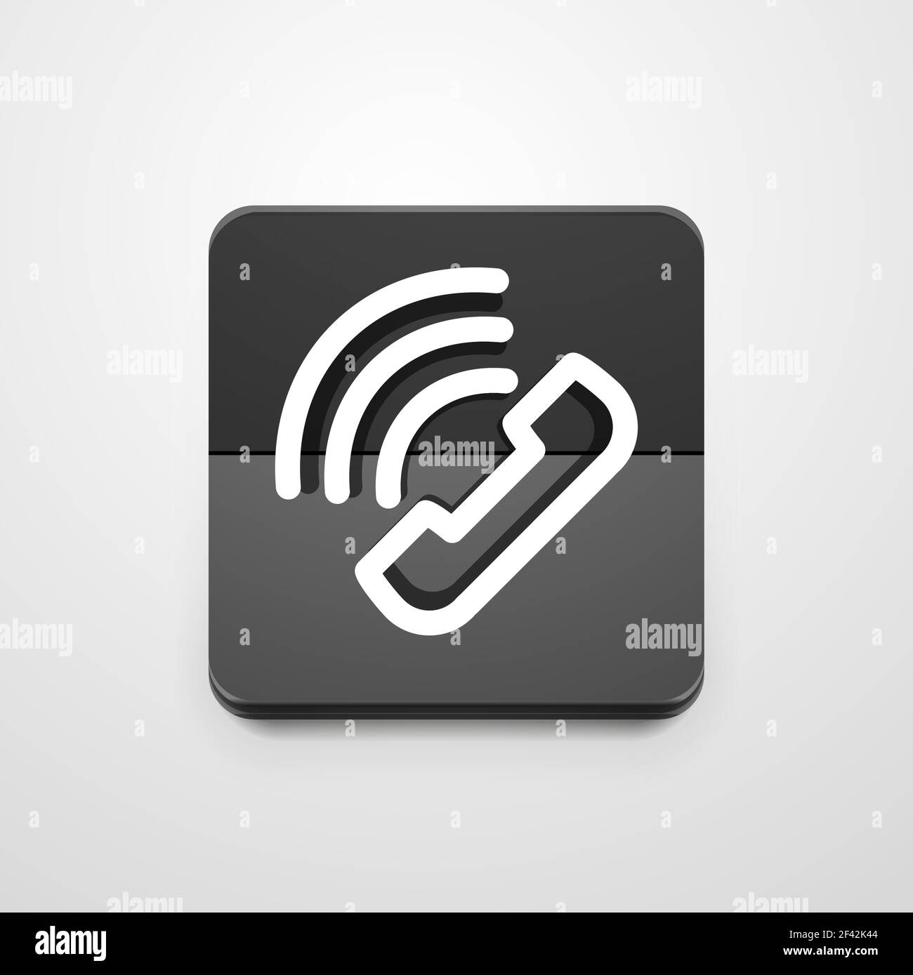 Phone button, call support idea, vector illustration. Phone button ...