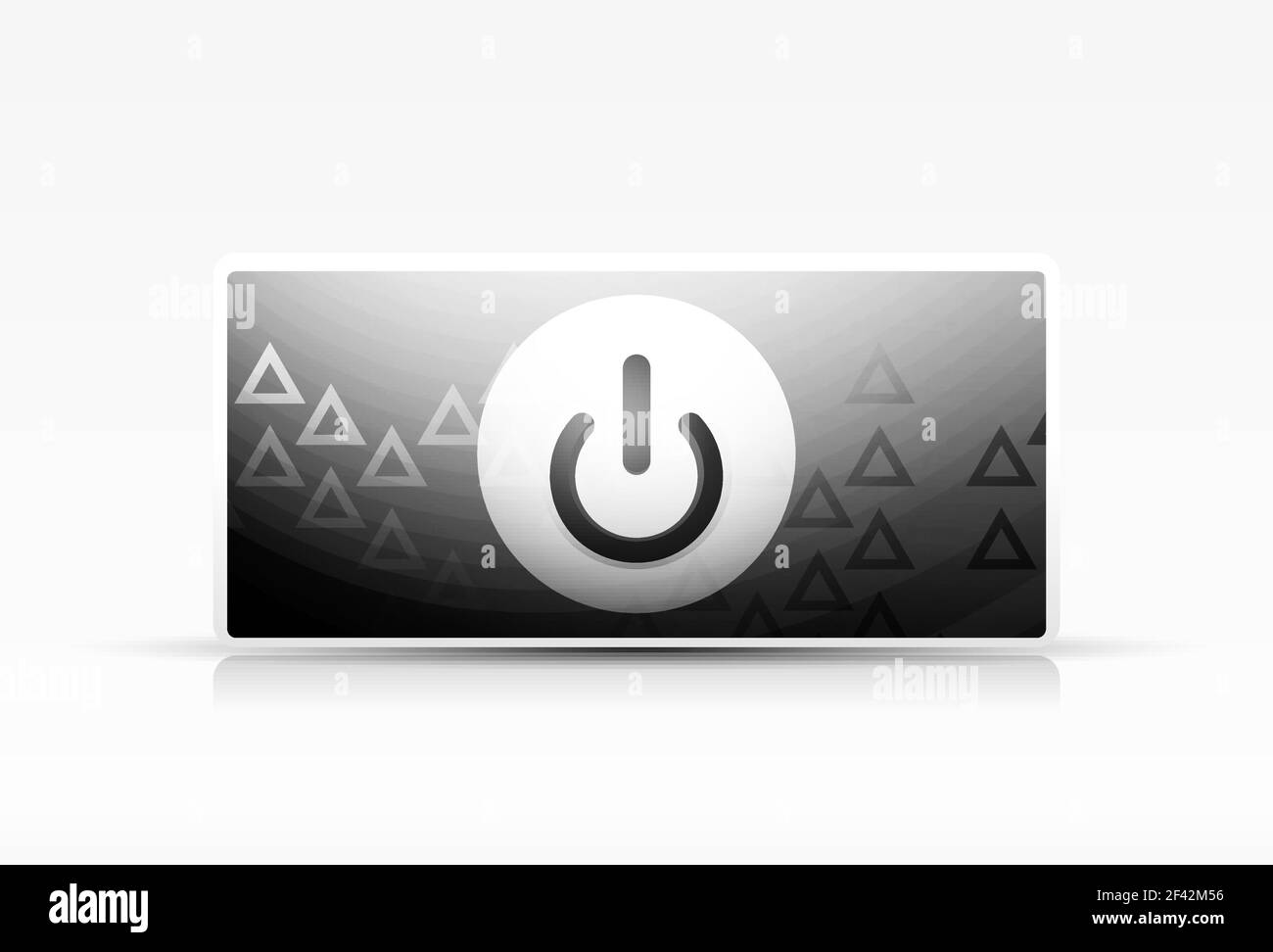 Power button technology logo, digital art techno concept, on off icon ...