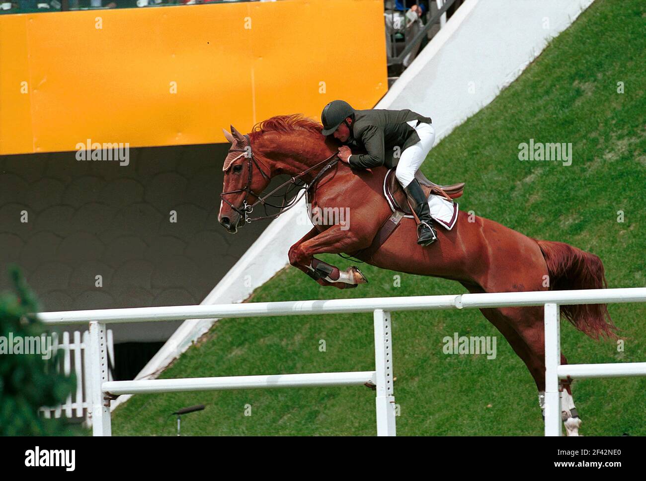 The National, Spruce Meadows, June 2001, Jim Ifco (CAN) riding Lilllian ...