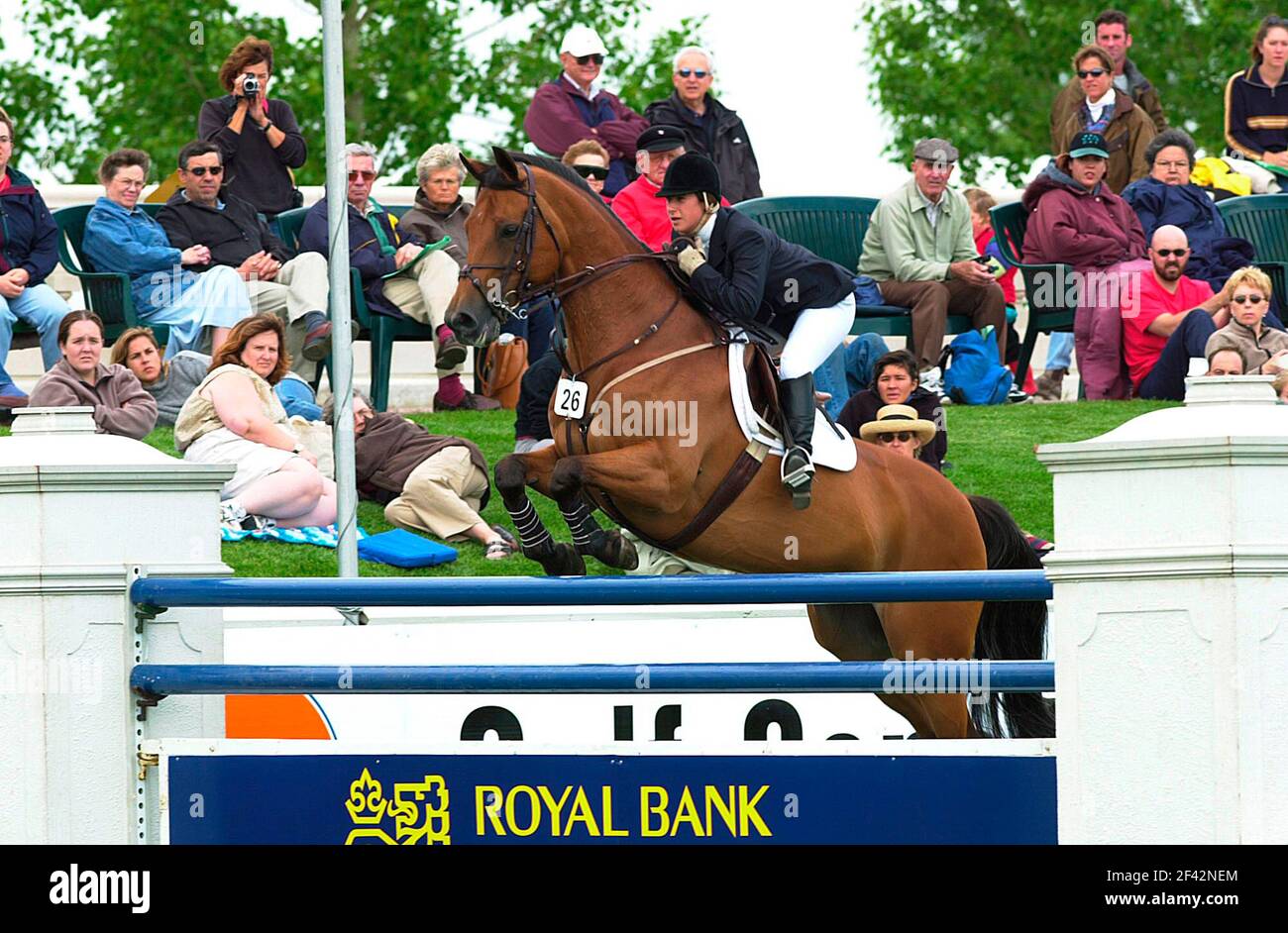 The National, Spruce Meadows, June 2001, Kate Levy (USA) riding ...
