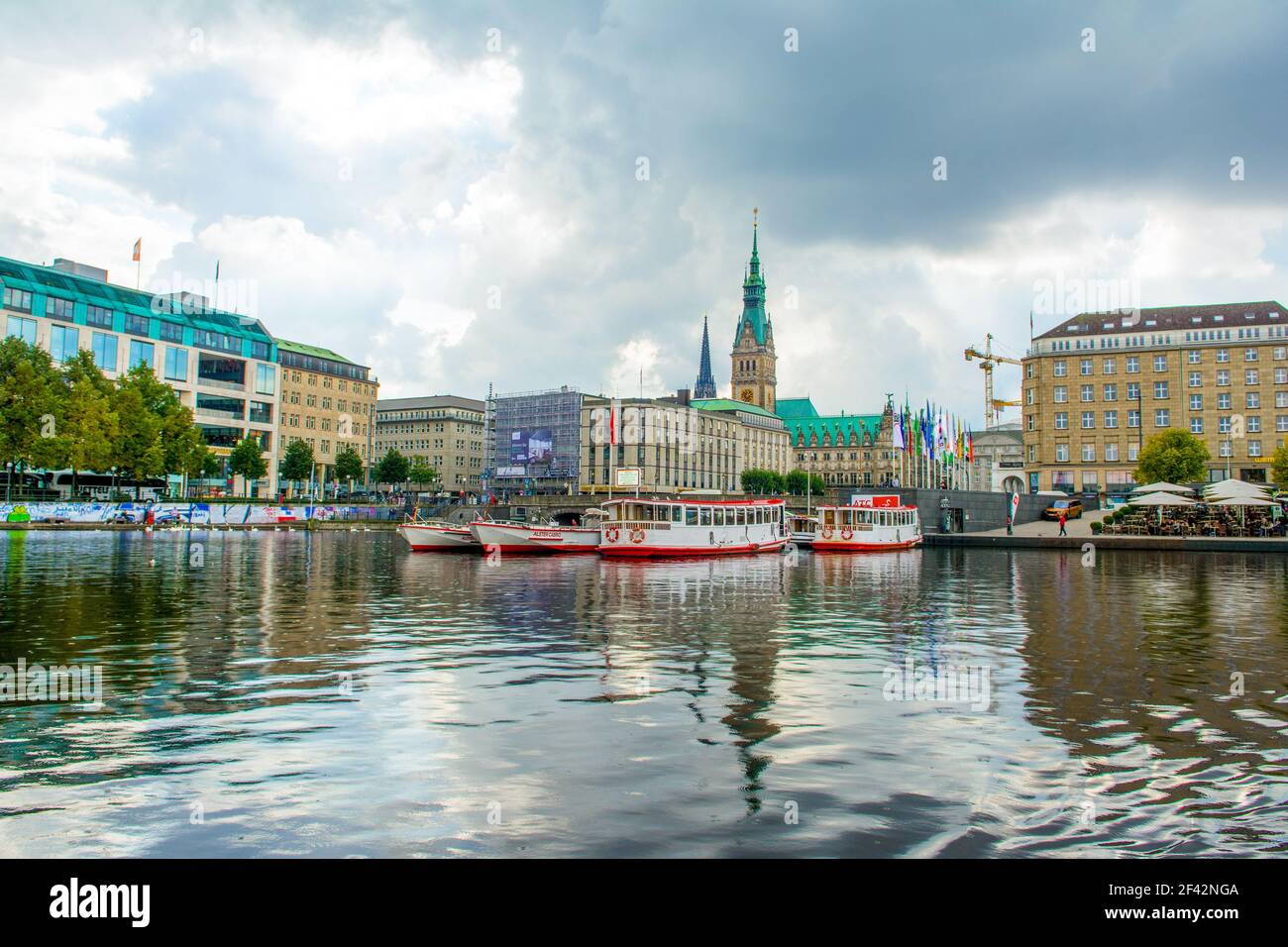 Hamburg, Germany - 18 September 2017: Cloudy autumnal landscape of ...