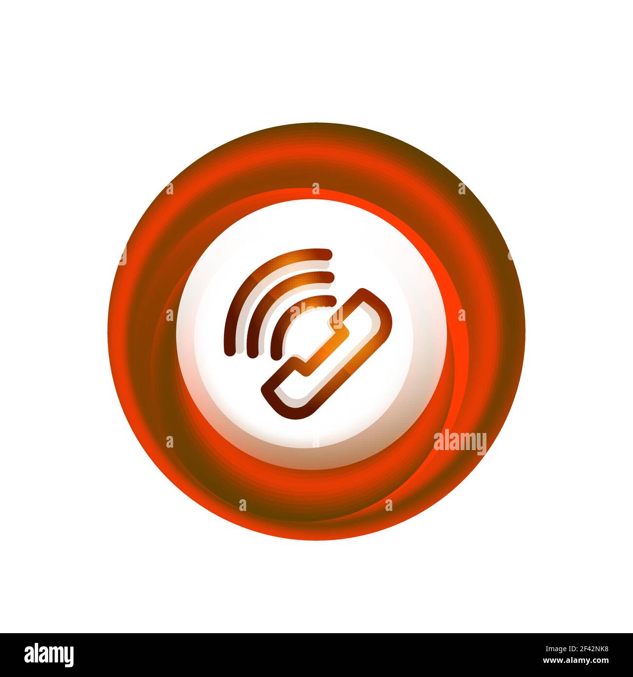 Old fashioned phone button, call center support icon. Old fashioned ...