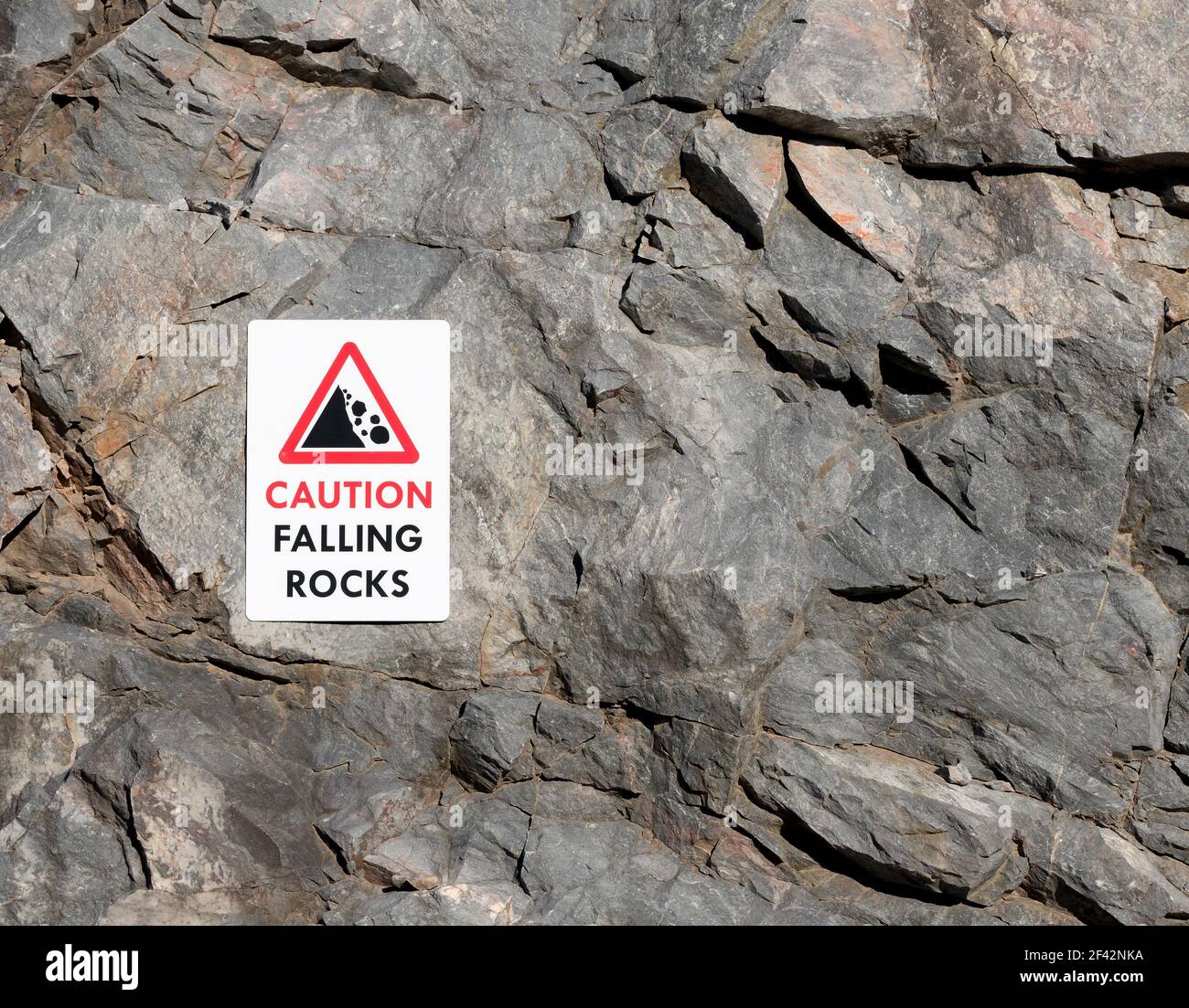 Beware falling rocks sign hi-res stock photography and images - Alamy
