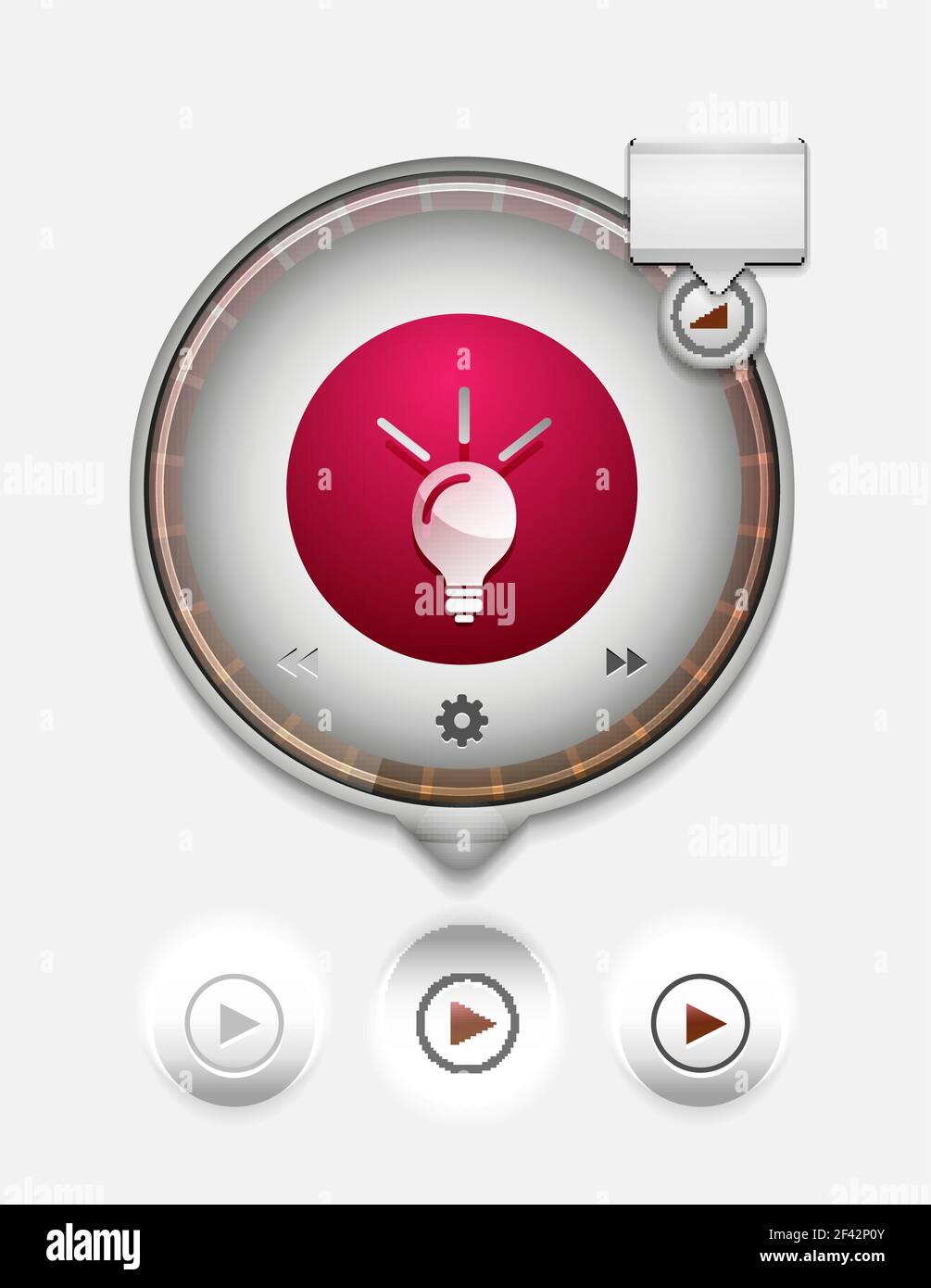 Light bulb, new idea concept web button. Light bulb, new idea concept ...