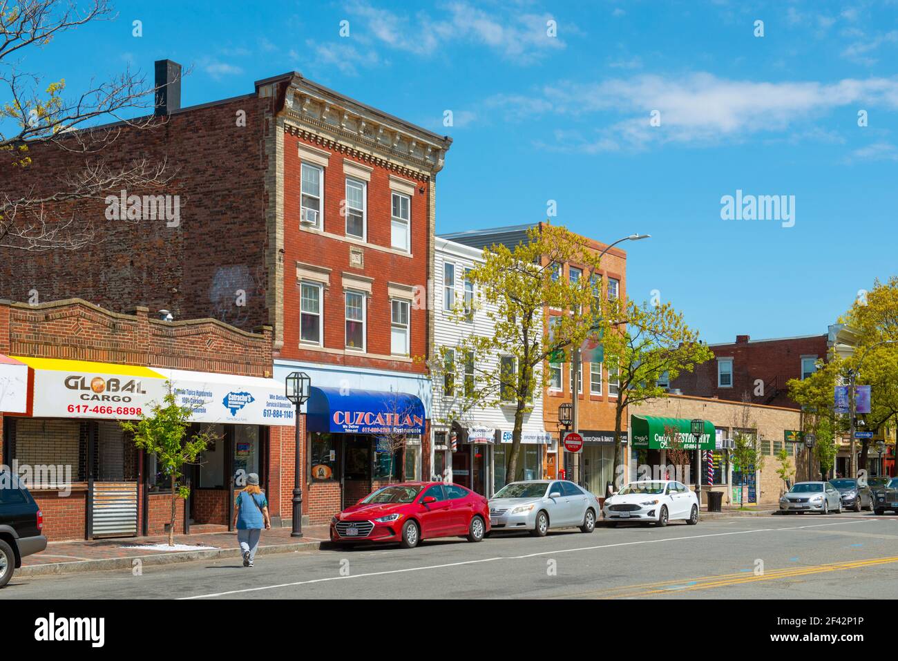 Historic commercial buildings on Broadway at Williams Street at ...
