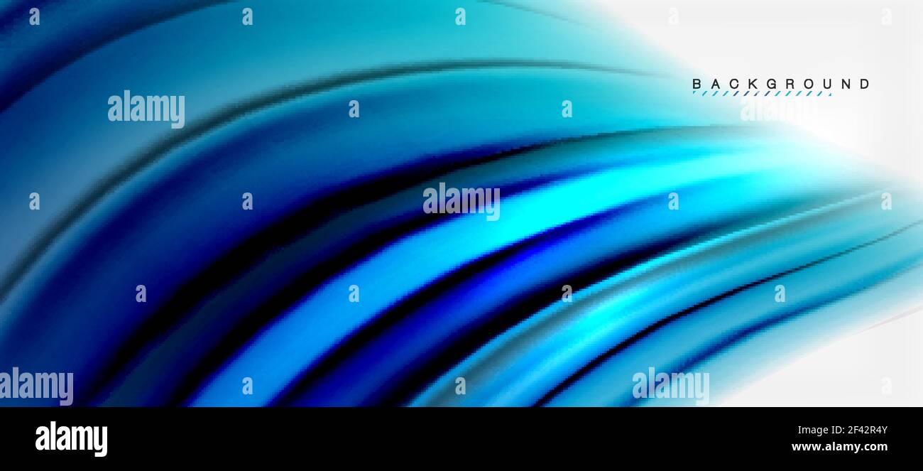 Blurred fluid colors background, abstract waves lines, vector ...