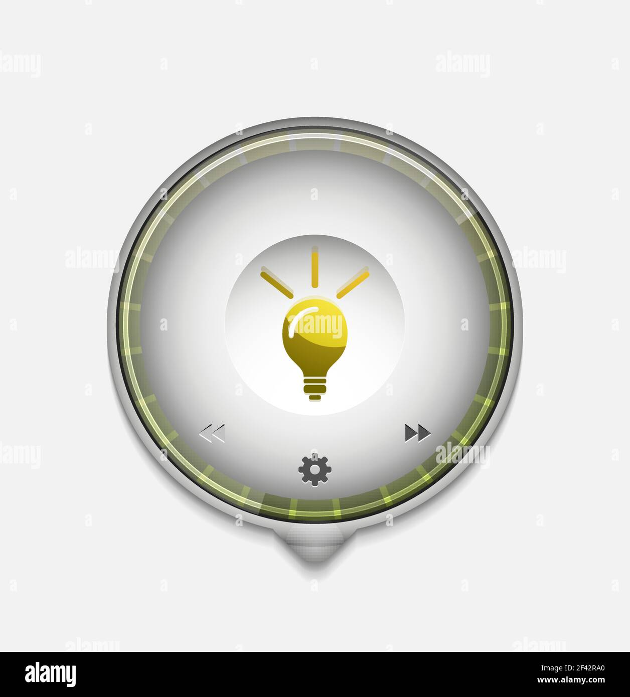 Light bulb, new idea concept web button. Light bulb, new idea concept ...