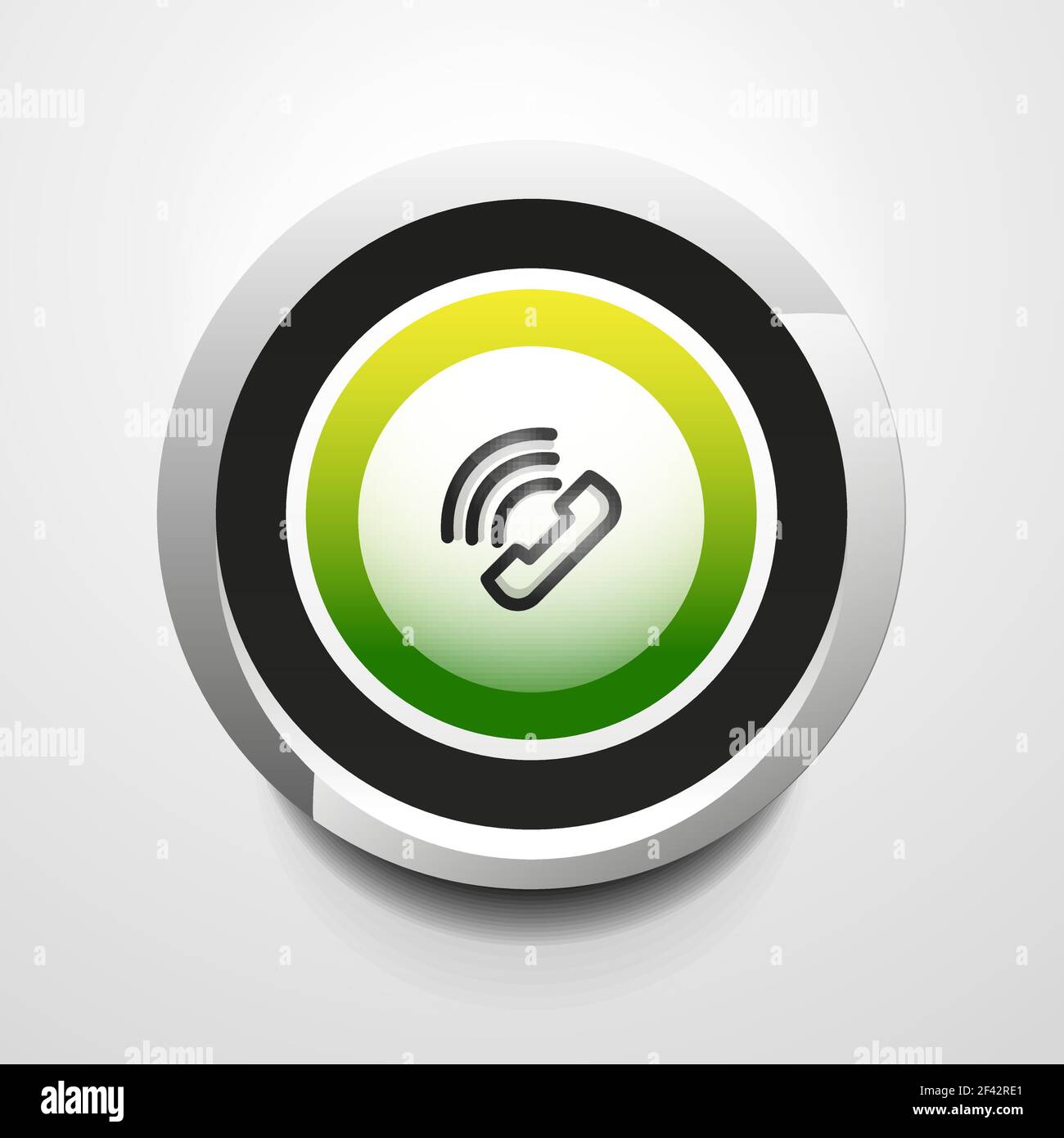Phone button, call support idea, vector illustration. Phone button ...