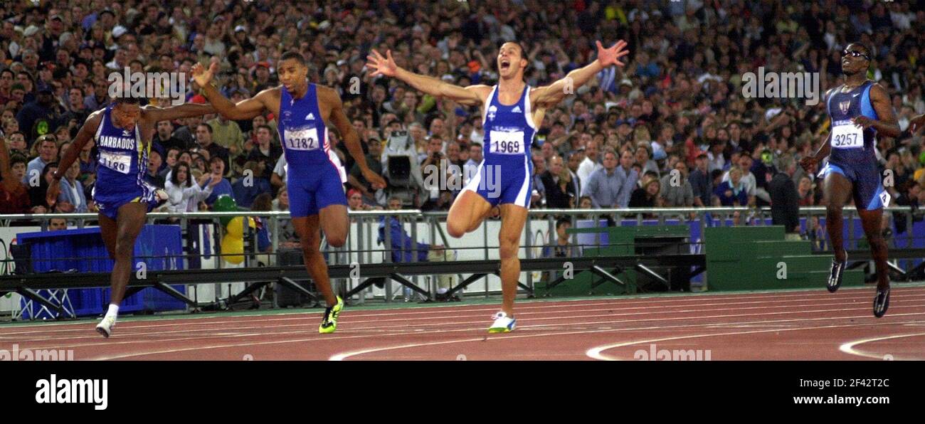 200m FINAL KONSTANTINOS KENTERIS WINS FROM DARREN CAMPBELL. PICTURE ...