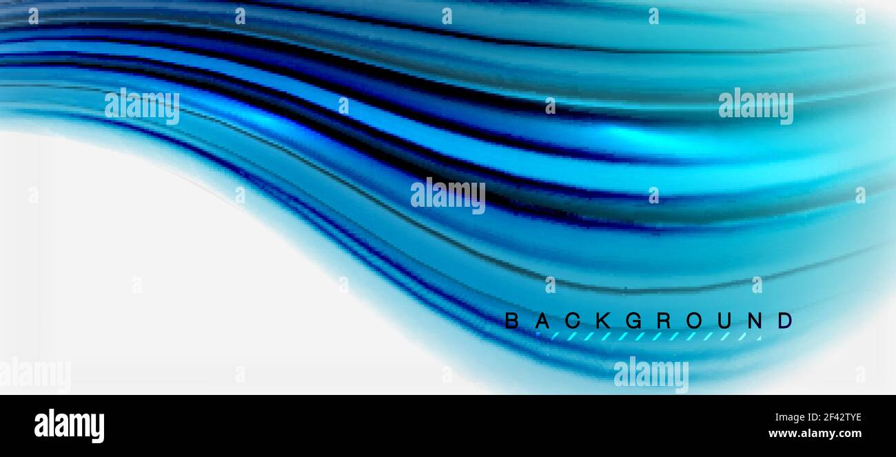 Blurred fluid colors background, abstract waves lines, vector ...