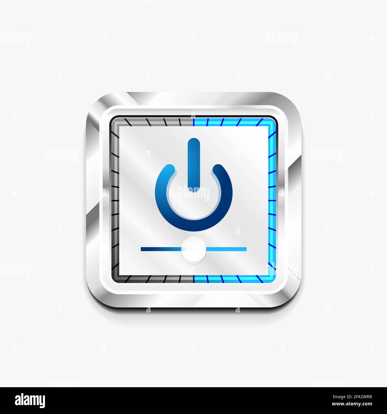 Power button technology logo, digital art techno concept, on off icon ...