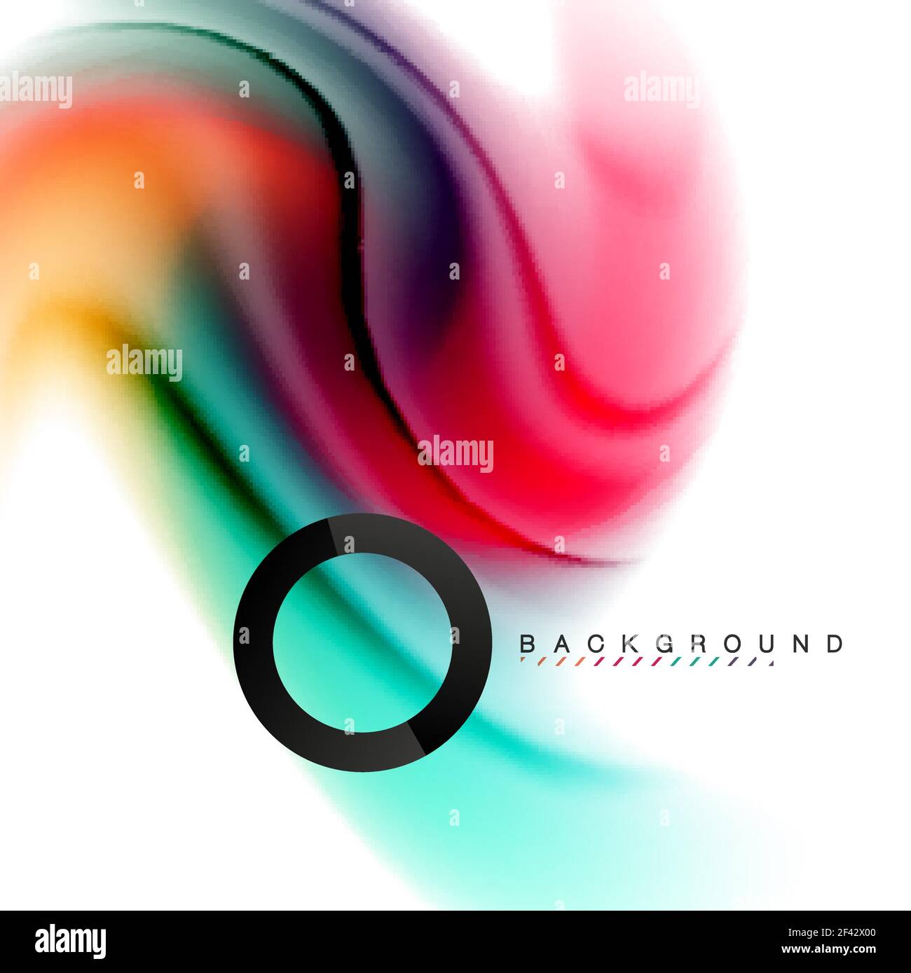 Swirl fluid flowing colors motion effect, holographic abstract ...