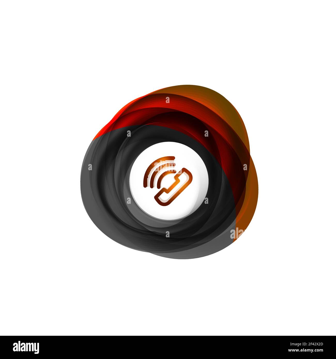 Old fashioned phone button, call center support icon. Old fashioned ...