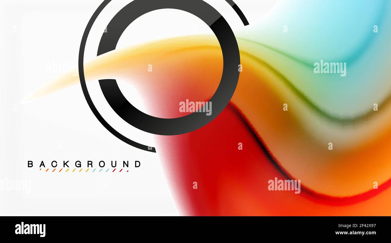 Swirl fluid flowing colors motion effect, holographic abstract ...