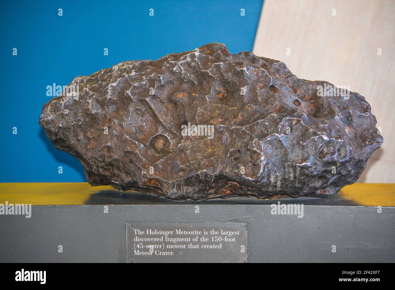 This ancient meteorite sits at Meteor Crater Natural Monument in ...