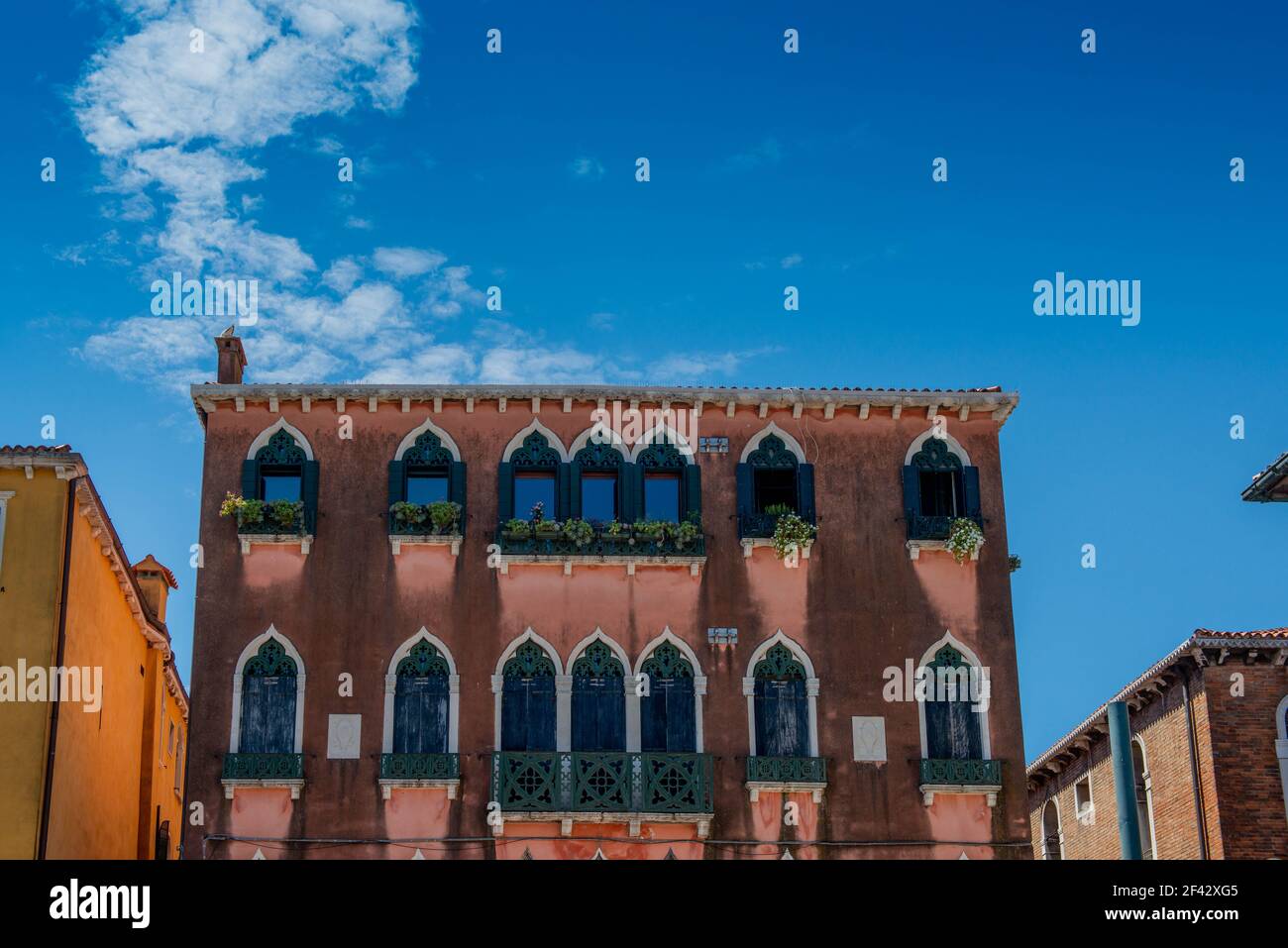 gothic style house in venice Stock Photo - Alamy