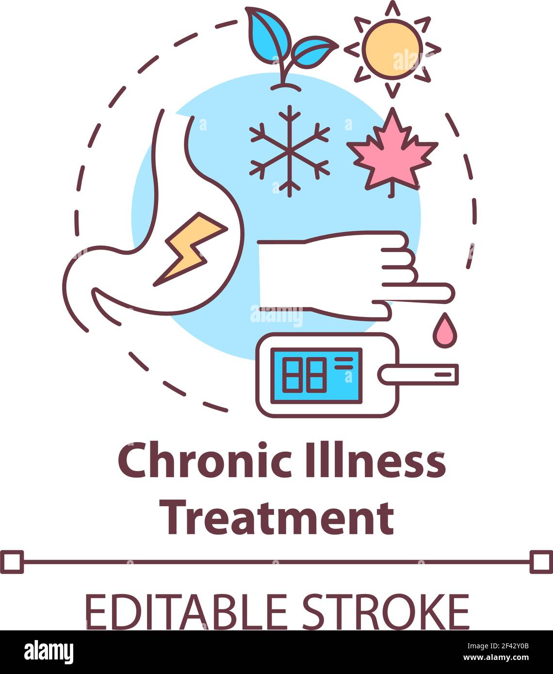 Chronic illness treatment concept icon Stock Vector Image & Art - Alamy