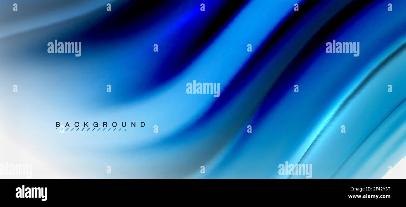 Blurred fluid colors background, abstract waves lines, vector ...