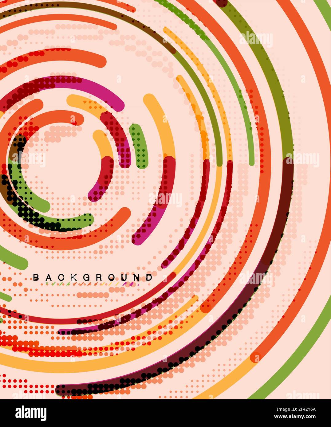 Circular lines, circles, geometric abstract background. Circular lines ...