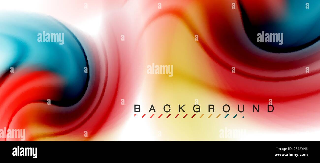 Swirl fluid flowing colors motion effect, holographic abstract ...