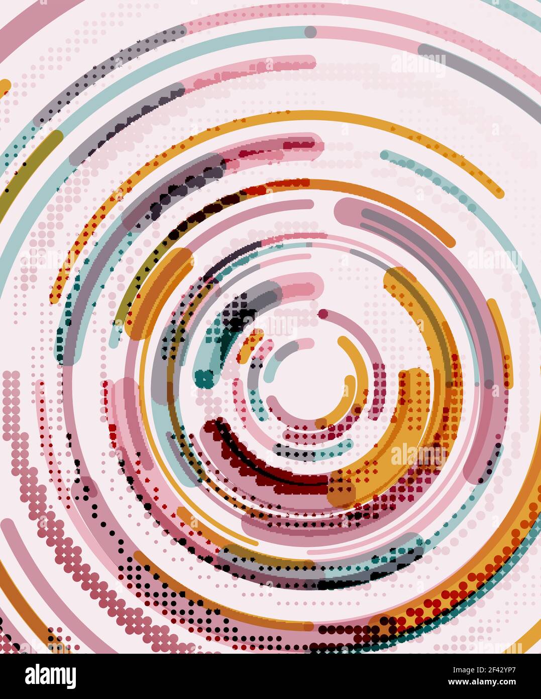 Circular lines, circles, geometric abstract background. Circular lines ...