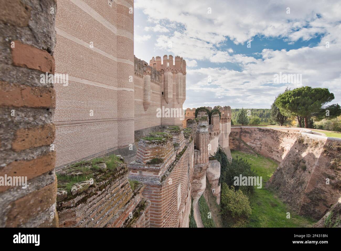 Coca Castle (Castillo de Coca) located in the province of Segovia Stock ...