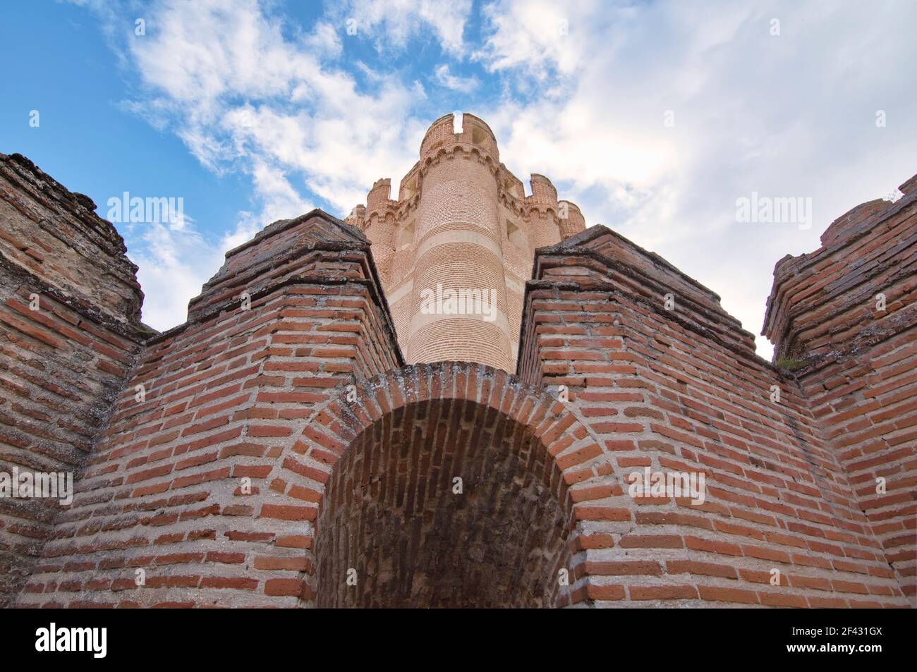 Coca Castle (Castillo de Coca) located in the province of Segovia Stock ...