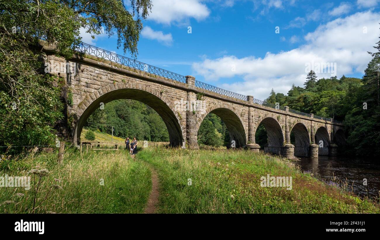 Neidpath Viaduct, Peebles, Scottish Borders Stock Photo - Alamy