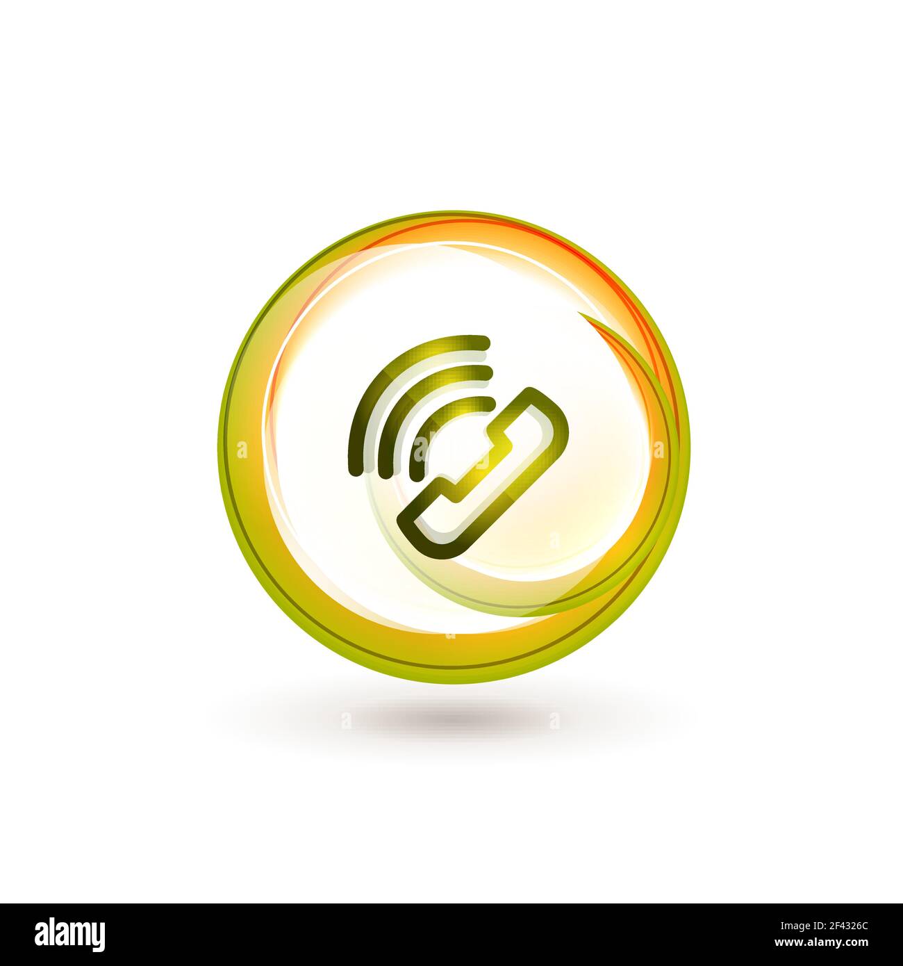 Old fashioned phone button, call center support icon. Old fashioned ...