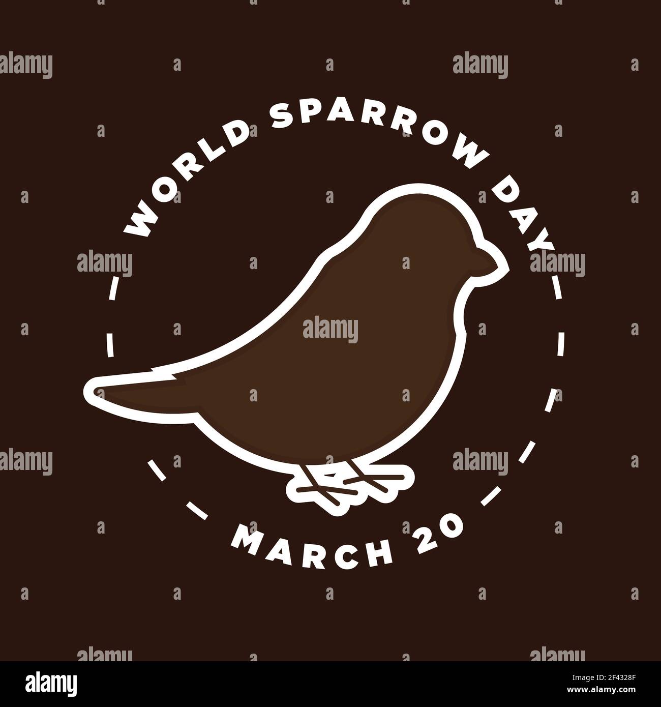 World sparrow day 20 March poster, bird logo symbol sticker banner ...