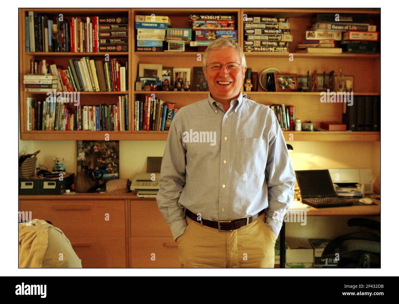 Clive Hilton at home in Wimbledonpic David Sandison 16/9/2004 Stock ...