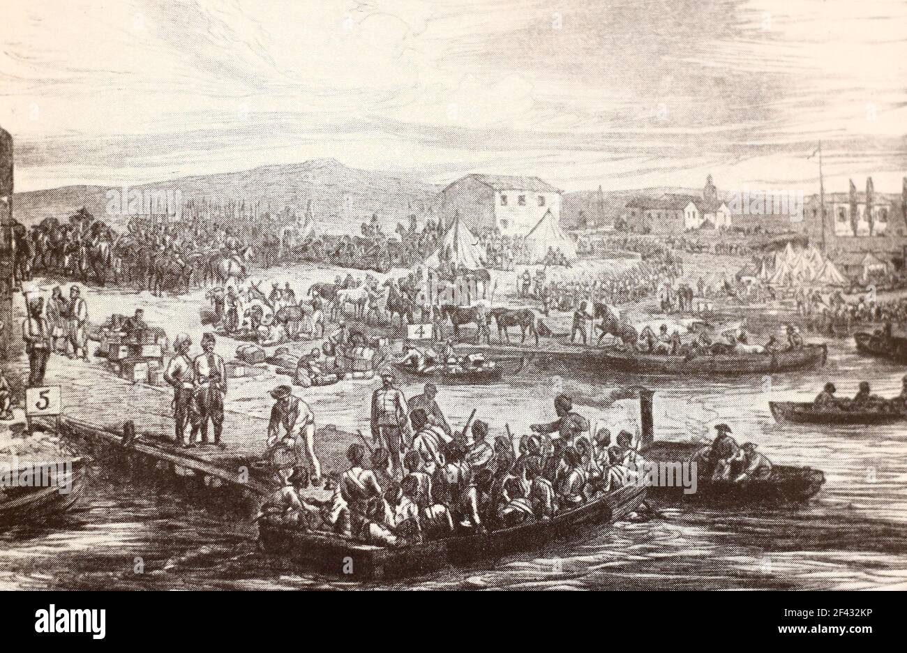 The occupation of Cyprus by the British. Engraving of 1878 Stock Photo ...