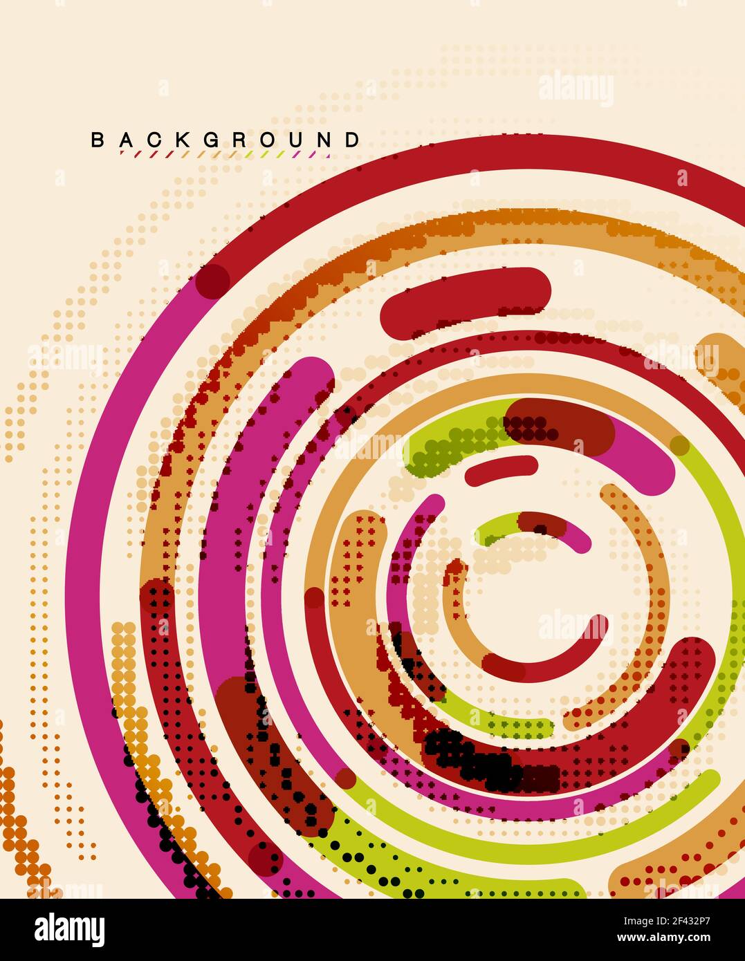 Circular lines, circles, geometric abstract background. Circular lines ...