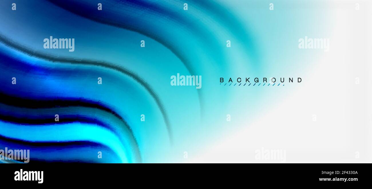 Blurred fluid colors background, abstract waves lines, vector ...