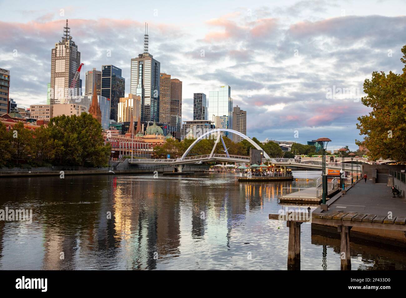 Yarra river pedestrian bridge hi-res stock photography and images - Alamy