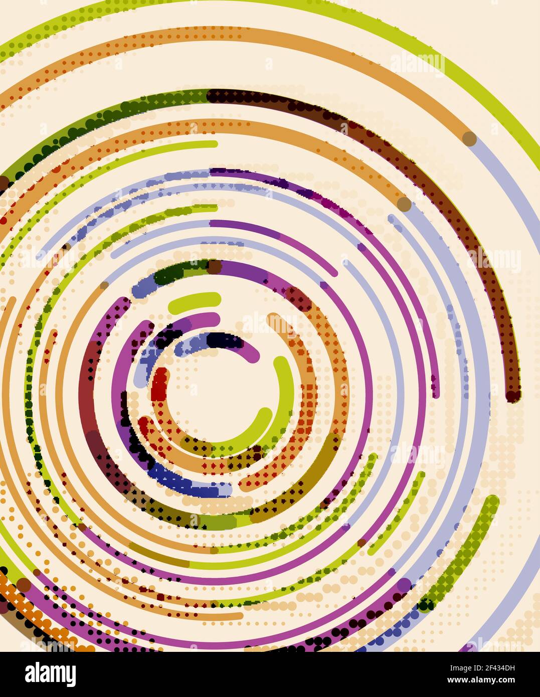 Circular lines, circles, geometric abstract background. Circular lines ...