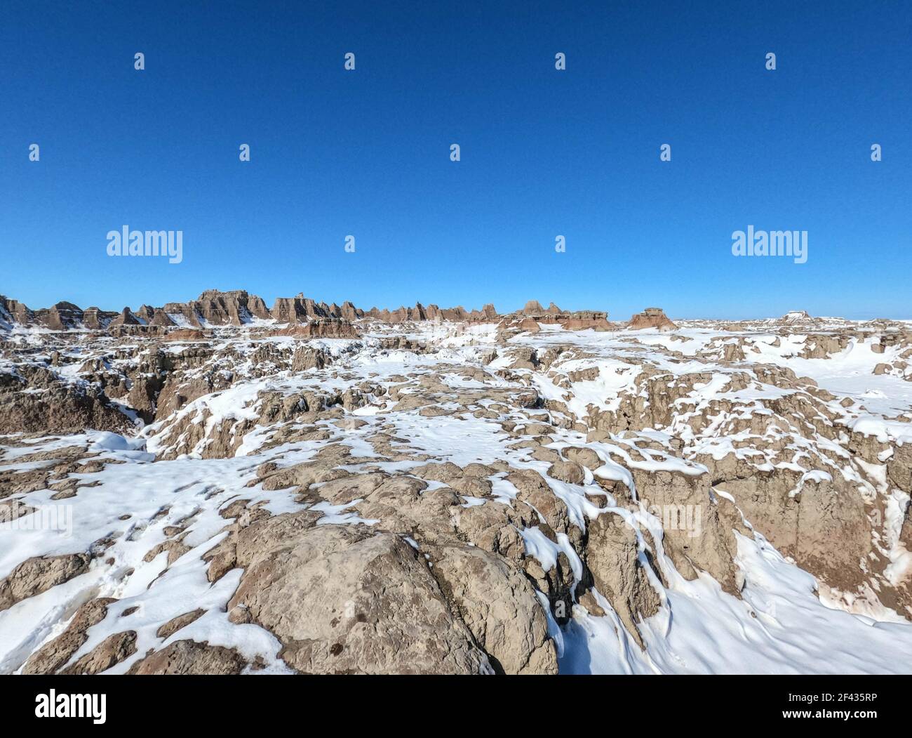 Badlands National Park in winter, South Dakota, U. S. A Stock Photo - Alamy