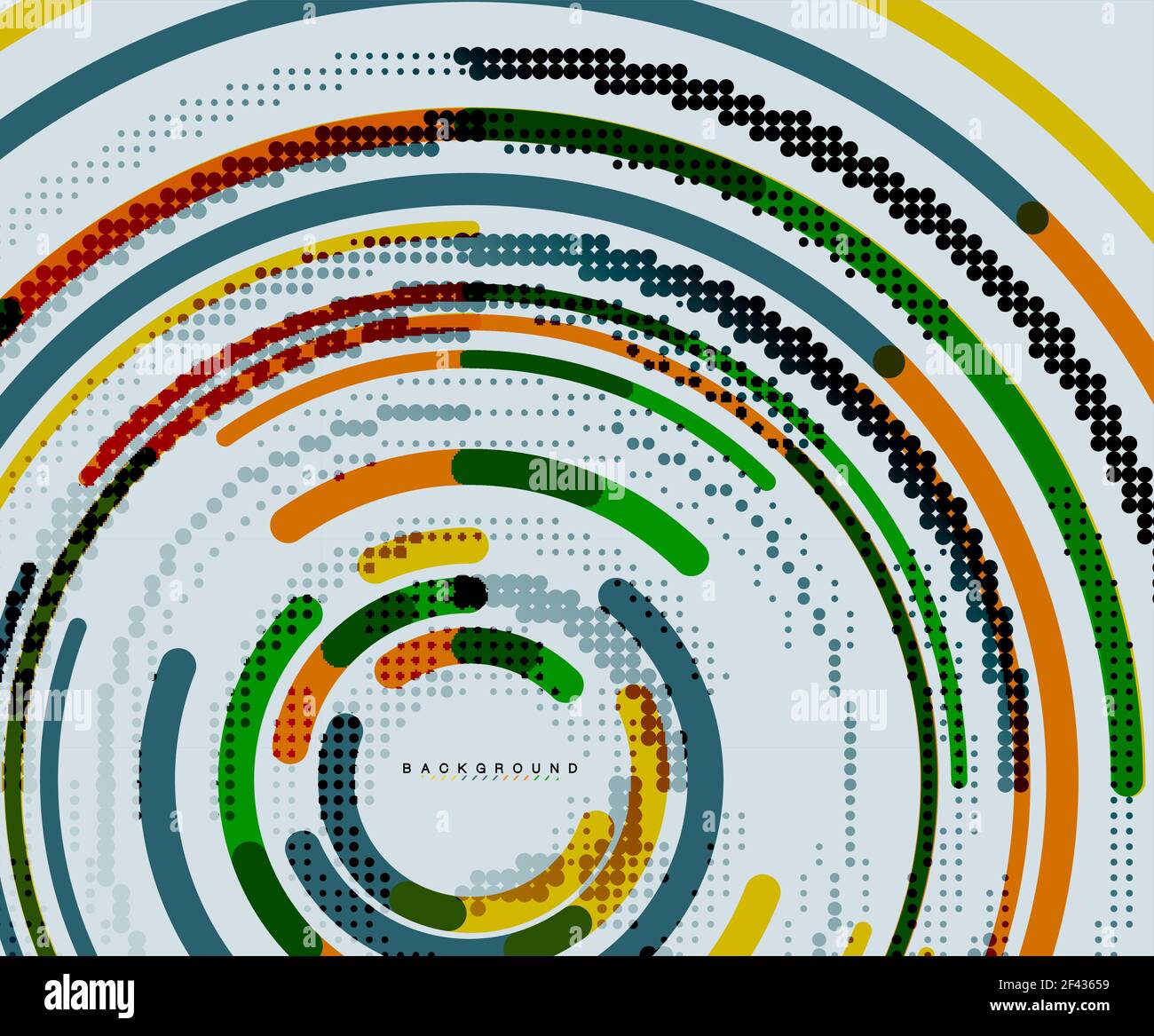 Circular lines, circles, geometric abstract background. Circular lines ...