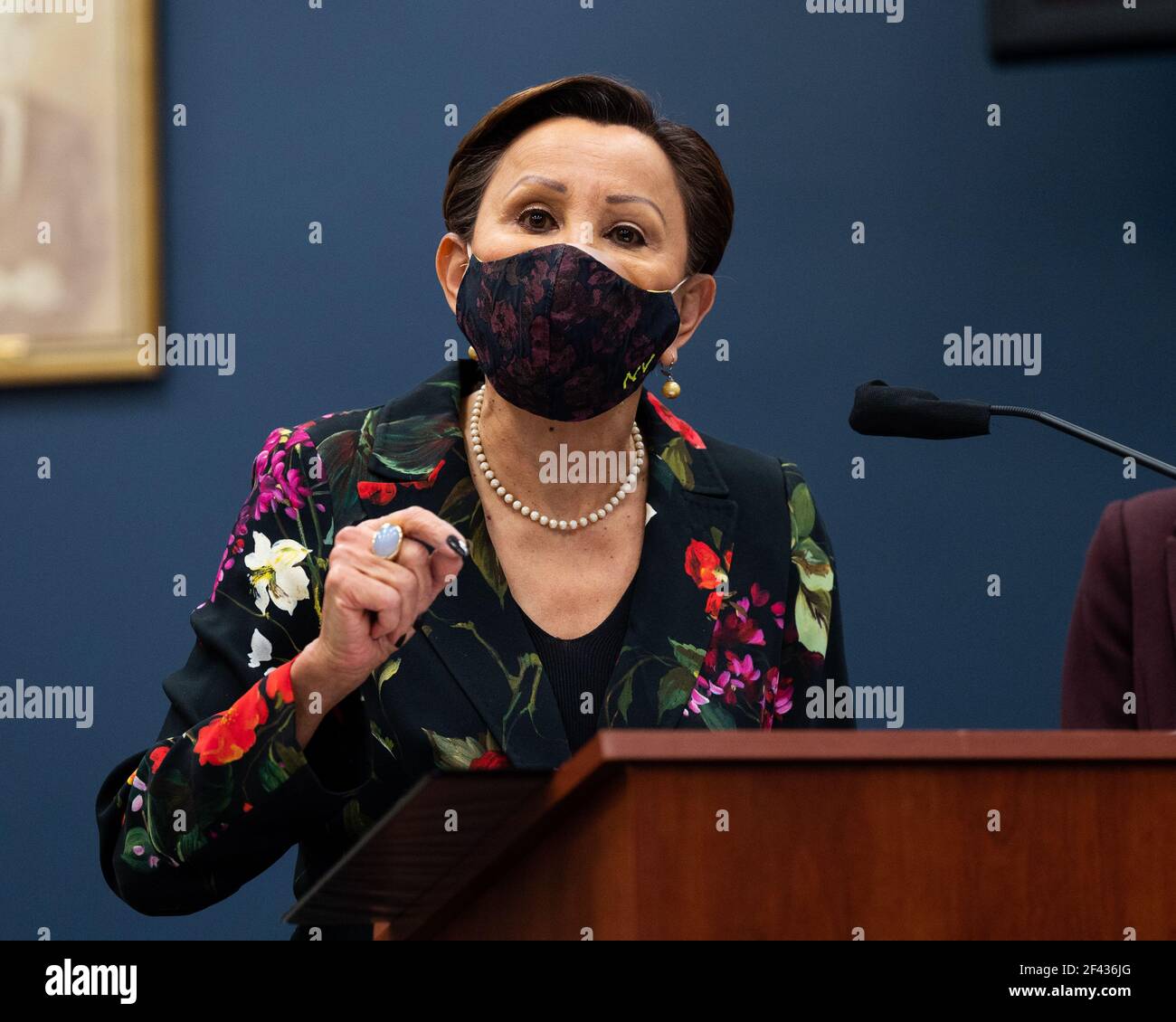 U.S. Representative Nydia Velazquez (D-NY) speaks at the introduction ...