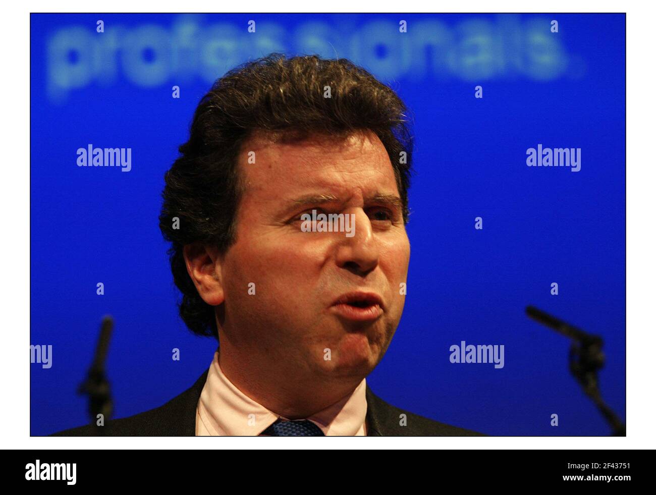 Oliver Letwin speaking at the lewis media centre in London today.pic ...