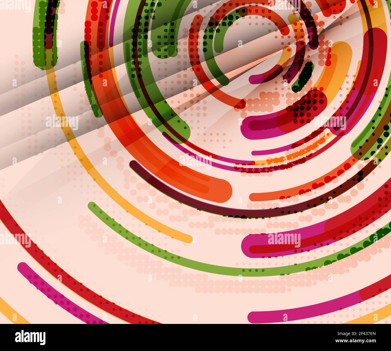 Circular lines, circles, geometric abstract background. Circular lines ...