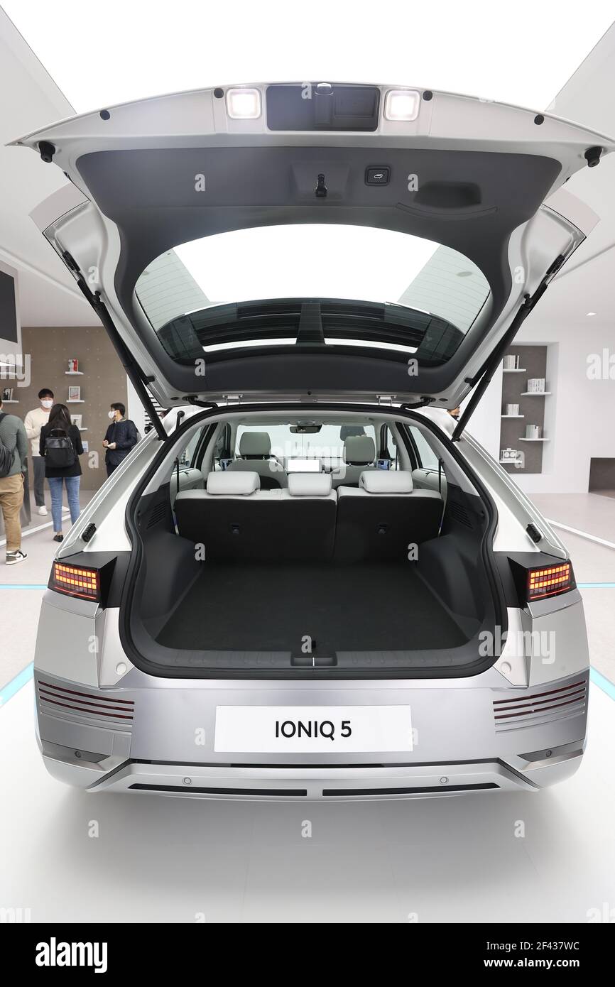 Korea. 19th Mar, 2021. Hyundai's IONIQ 5 electric vehicle This photo ...
