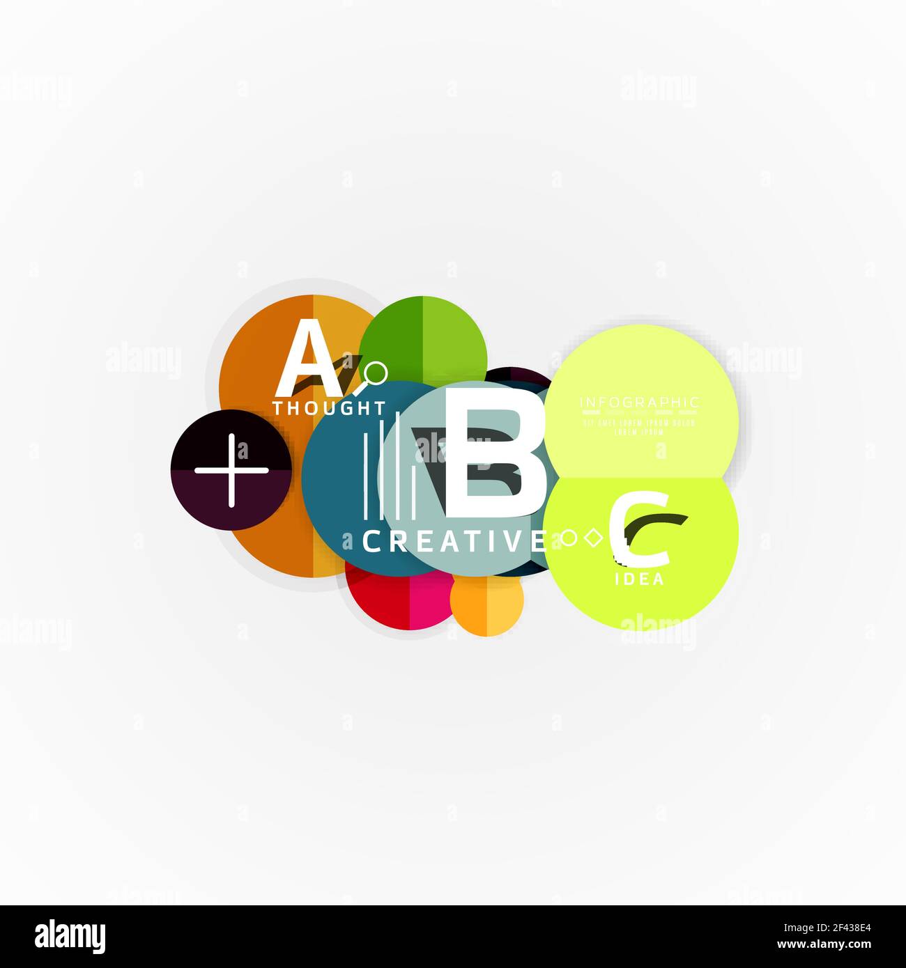 Abstract geometric option infographic banners, a b c steps process ...
