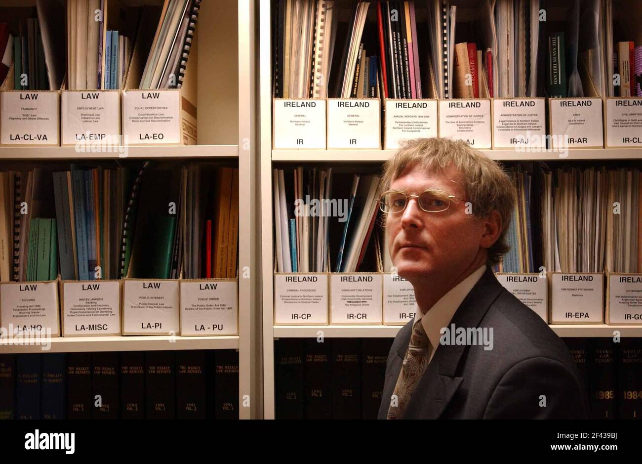 JOHN WADHAM AT THE OFFICES OF LIBERTY. 15/7/02 PILSTON Stock Photo - Alamy