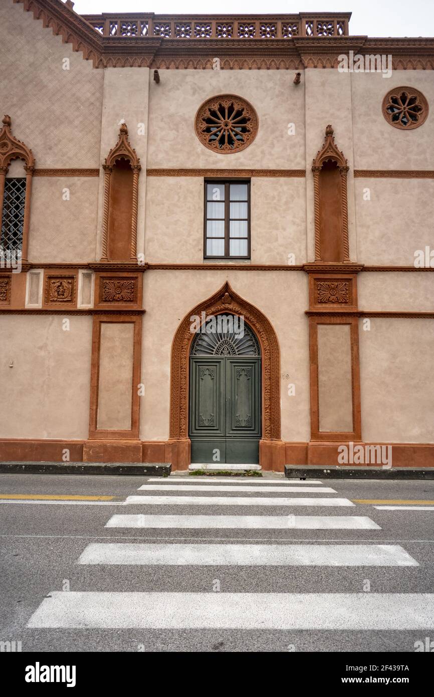 A beautiful facade of the former Benedictine Monastery on a sunny day ...