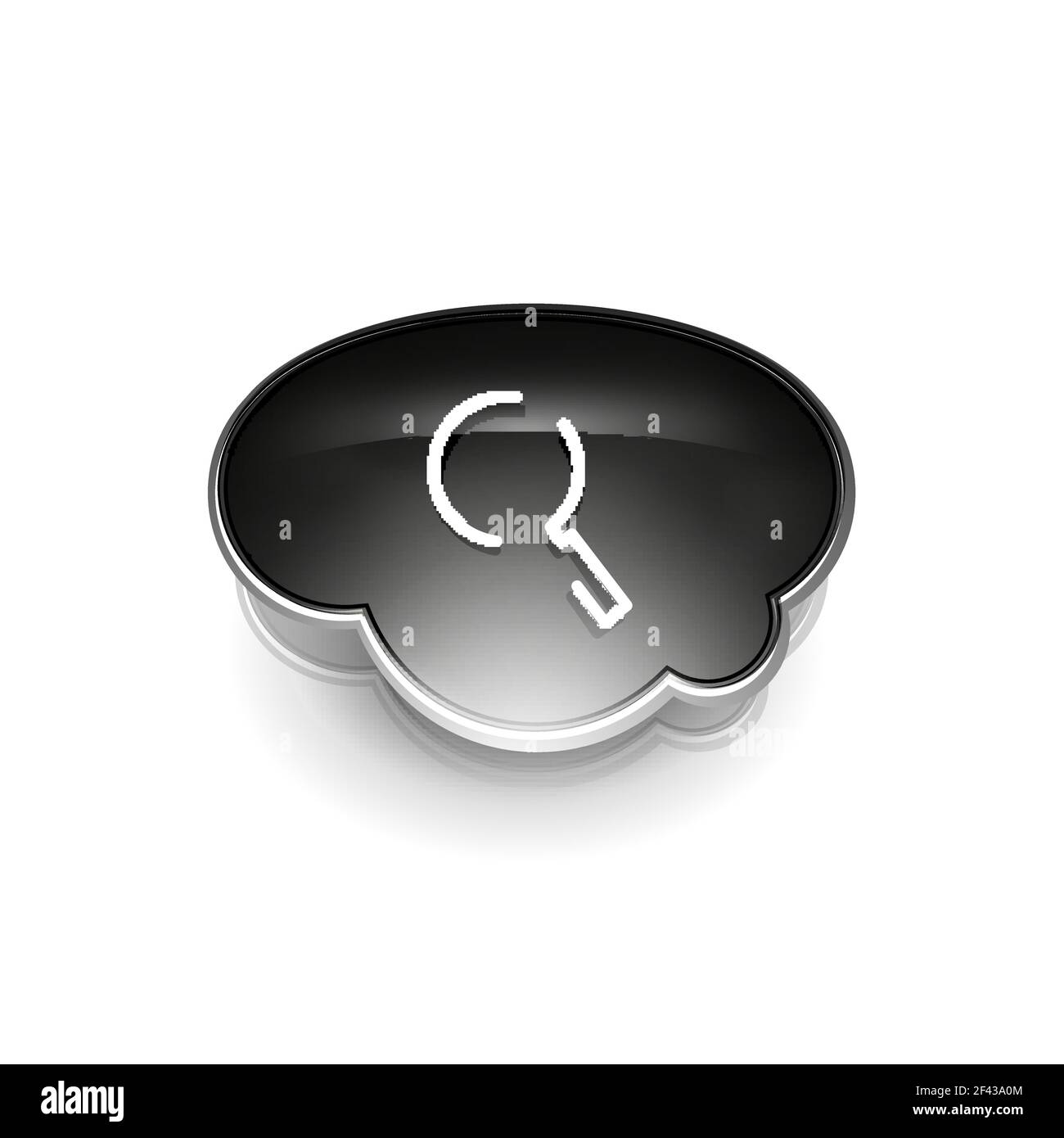 Search magnifyier web button, magnify icon. Modern magnifying glass ...