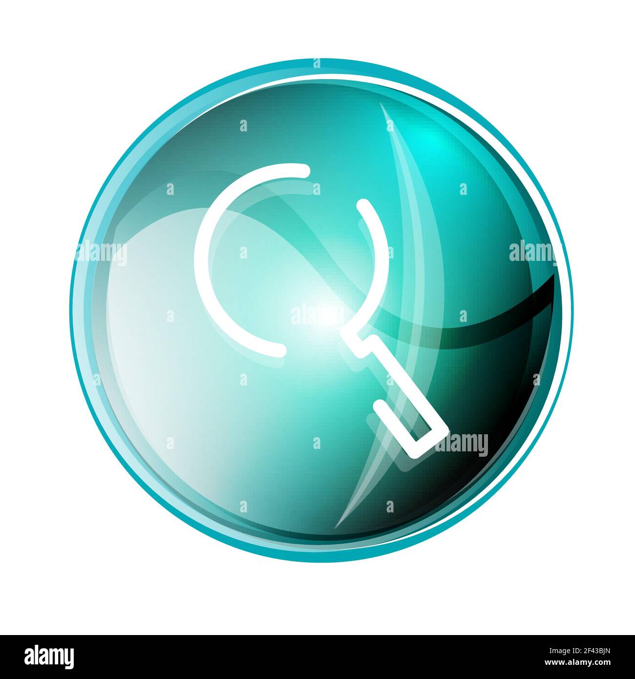 Search magnifyier web button, magnify icon. Modern magnifying glass ...