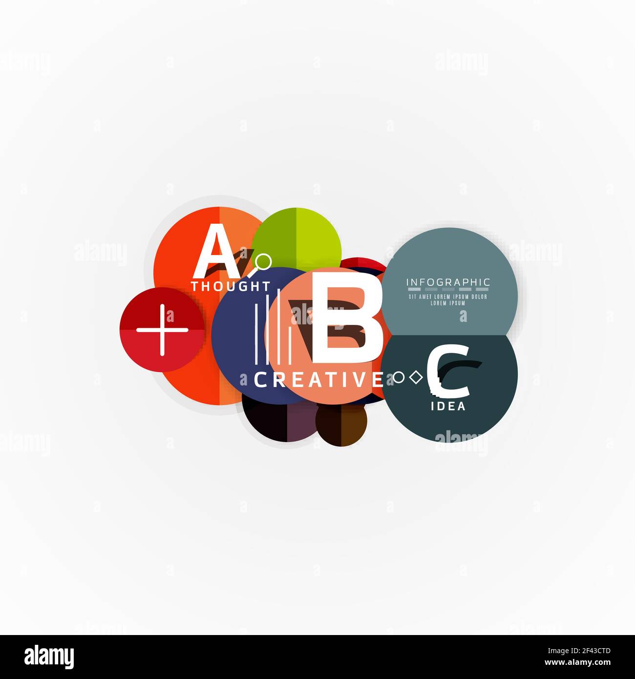 Abstract geometric option infographic banners, a b c steps process ...