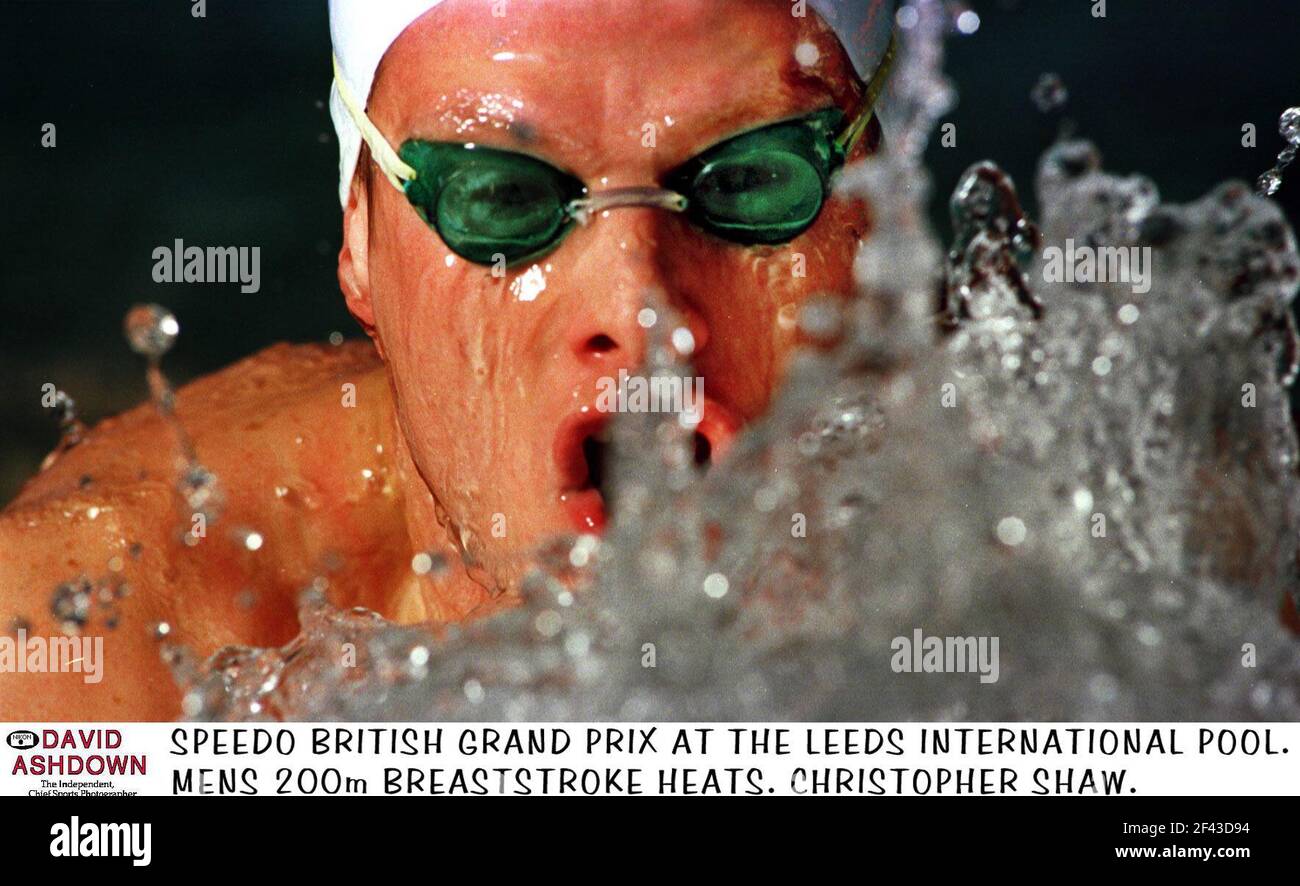 Swimmer Christopher Shaw competes in the Mens 200 metres breaststroke ...